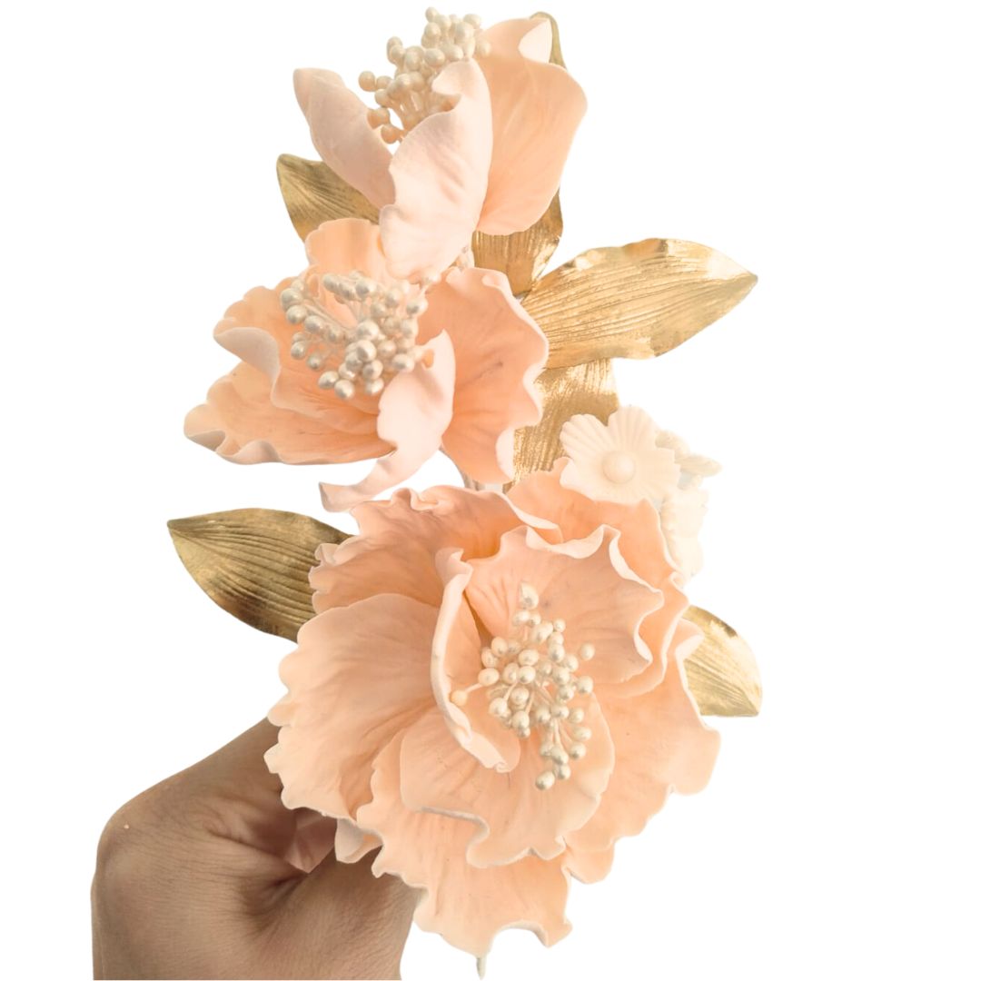 Fleurs en pâte à sucre Bouquet Pivoine | Ben Yaghlane